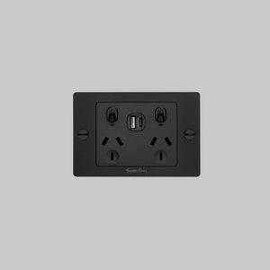 2G GPO SOCKET / USB A + C / WITH LOGO / CROSS