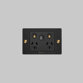 2G GPO SOCKET / USB A + C / WITH LOGO / CROSS