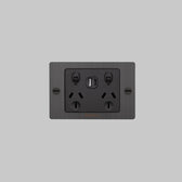 2G GPO SOCKET / USB A + C / WITH LOGO / CROSS