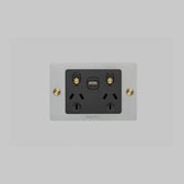 2G GPO SOCKET / USB A + C / WITH LOGO / CROSS